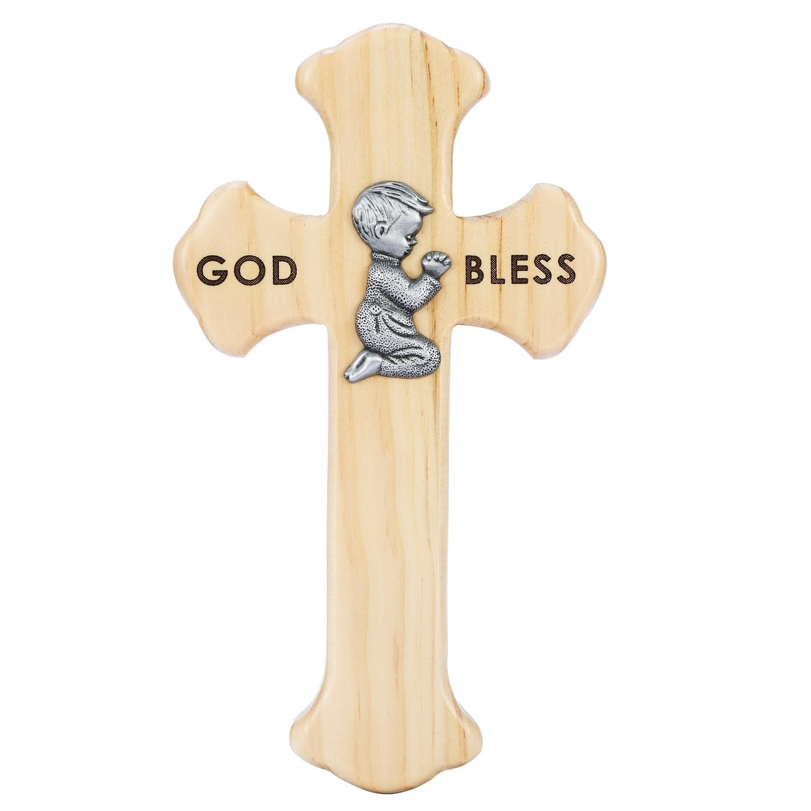 Baby Wall Cross Baptism Gifts for Boys, Wood Blessing Boy Baptism ...