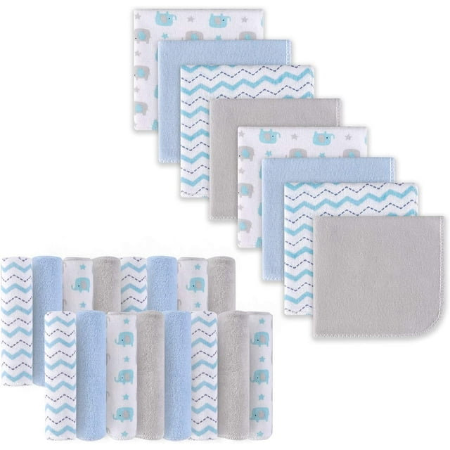 Softan Ultra-Soft, Absorbent Baby Washcloths, 24 Pack, Elephant Design ...