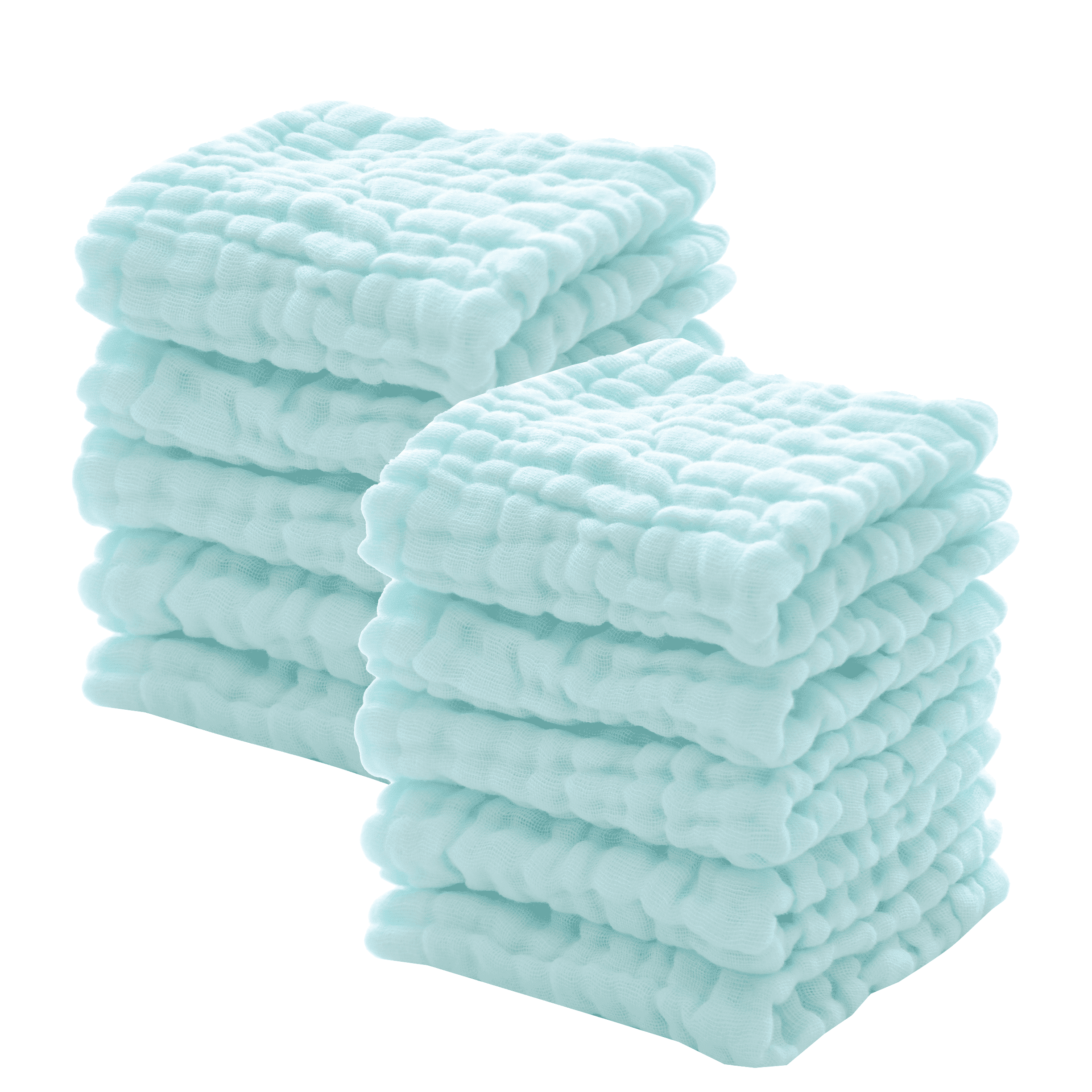 chocrria Soft Absorbent Baby Washcloths & Burp Cloths, 10 Pack, 12x12 ...