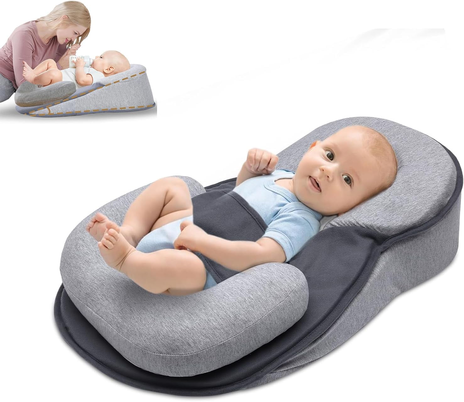 Baby Wedge Pillow for Newborn Support Wedge Pillow Baby Reflux Wedge ...