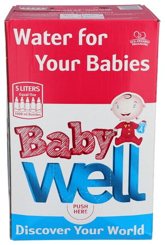 Baby Well Water Low Mineral Bib 169 fl oz (Pack Of 4) - Walmart.com