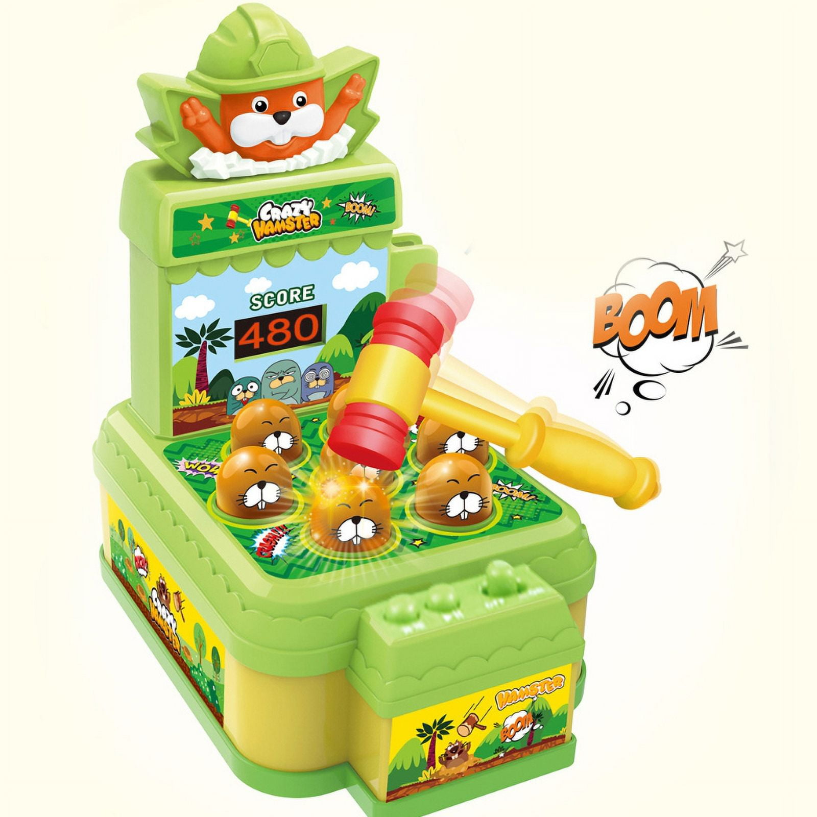 Baby Whack the Mole Game Toy Mini Coin-operated Pound Arcade Game Machine With one Hammers Toy ...