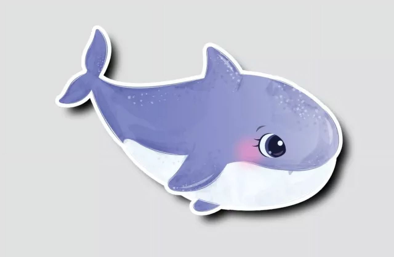 Baby Whale Dolphin Sea Creature Oceanic Sticker Phone Decal Water ...