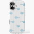 Baby Whales on Stripes Nautical Themed Phone Case 17 16 15 14 13 12 11 ...