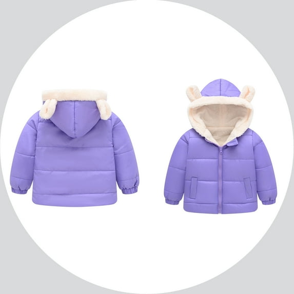 Baby Winter Coat,Baby Boys Puffer Coat Baby Hoodie with Bear Ear Zipper Up Down Coats for Kids ...
