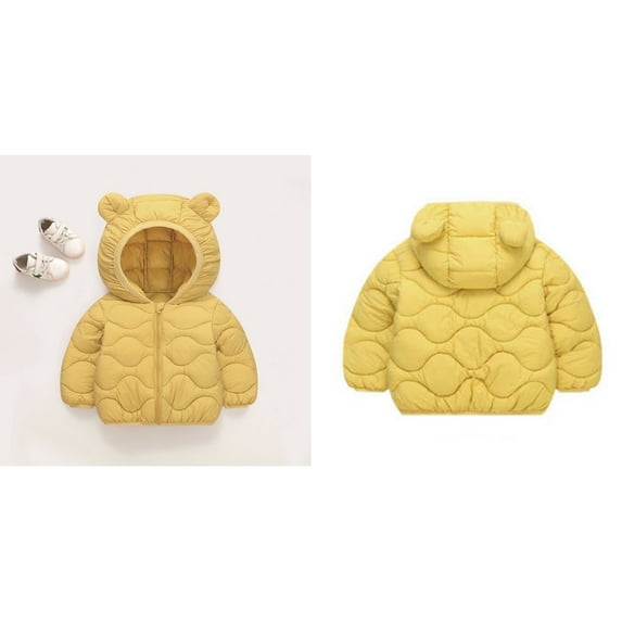 Baby Winter Coat,Baby Girls Puffer Coat Cute Bear Ear Hooded Jackets with Pockets Lightweight ...