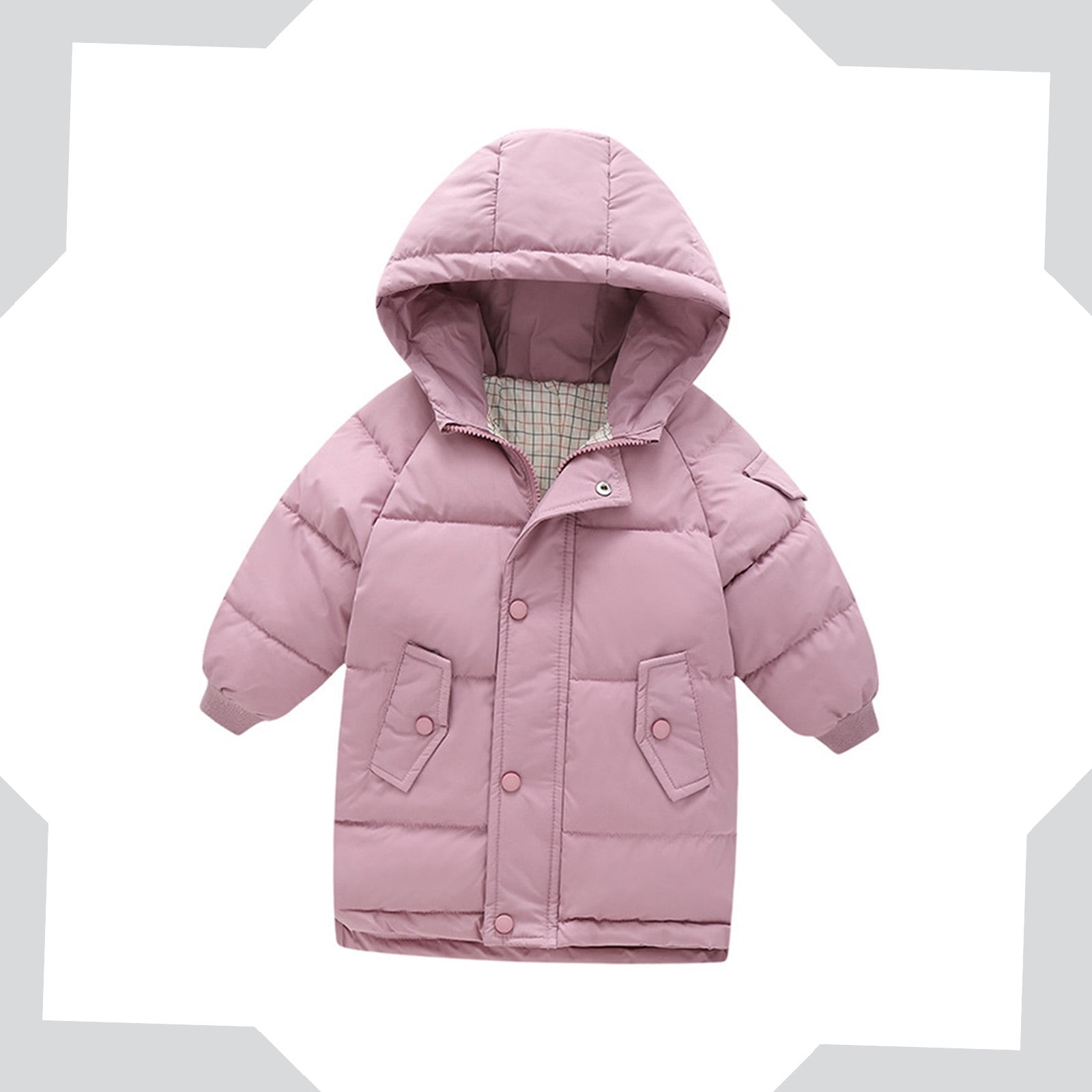 Baby Winter Coat,Baby Girls Puffer Coat Mid-length Hooded Jacket Zipper ...