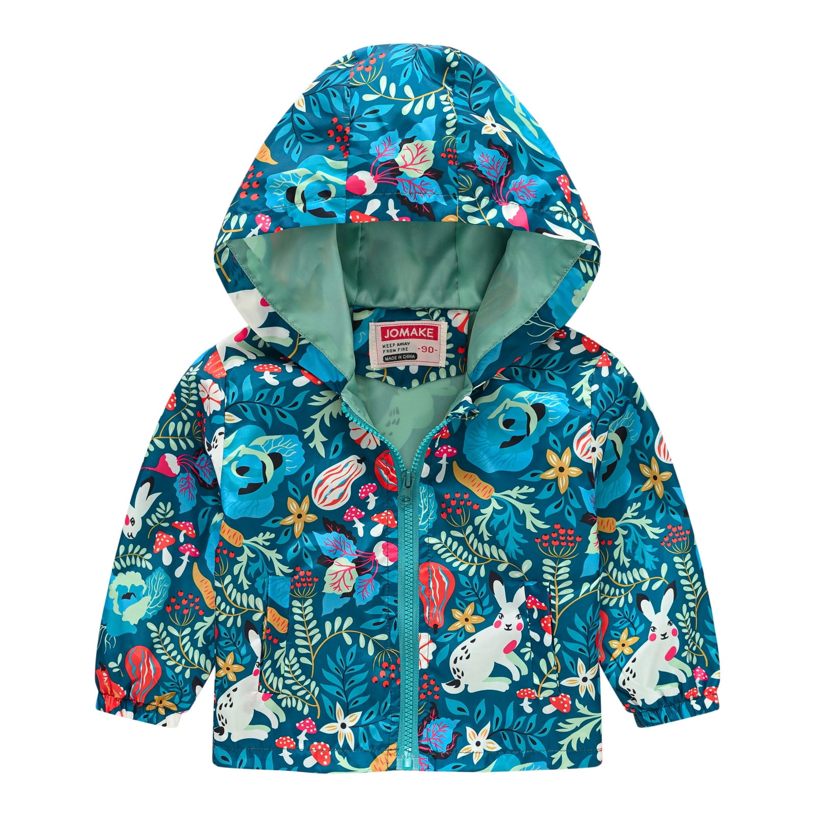 Baby Winter Coat Cartoon Printed Solid Color Lightweight Coat Windbreaker Casual Outerwear for ...