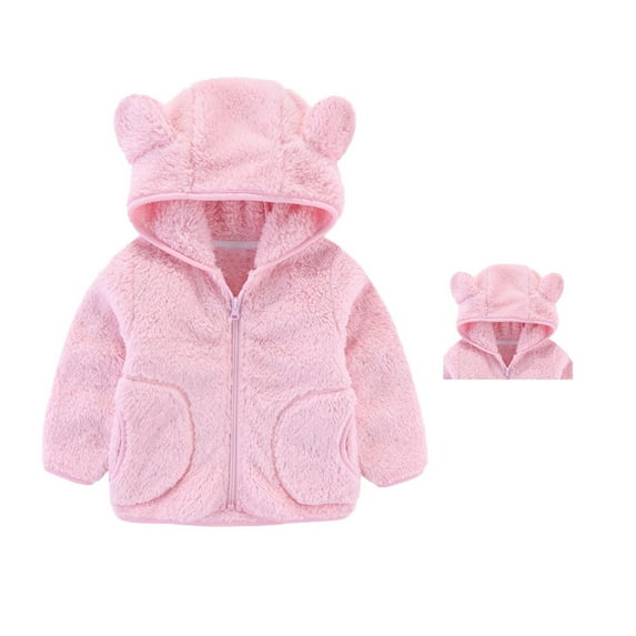 Baby Winter Coat Cute Bear Ear Hooded Jacket for Kids Baby Girls Toddler Girls Fall Jacket Baby ...