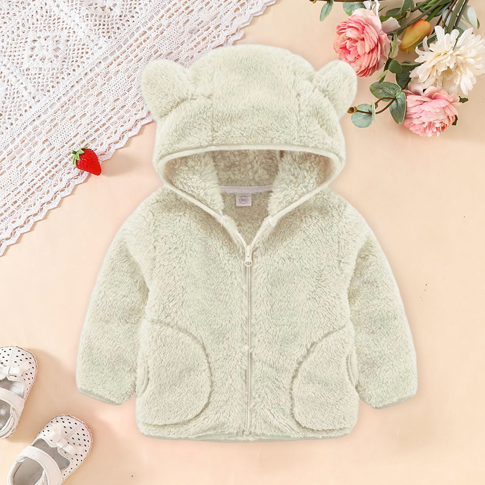 Baby Winter Coat Cute Bear Ear with Hoods for Kids Baby Boys Child Down ...