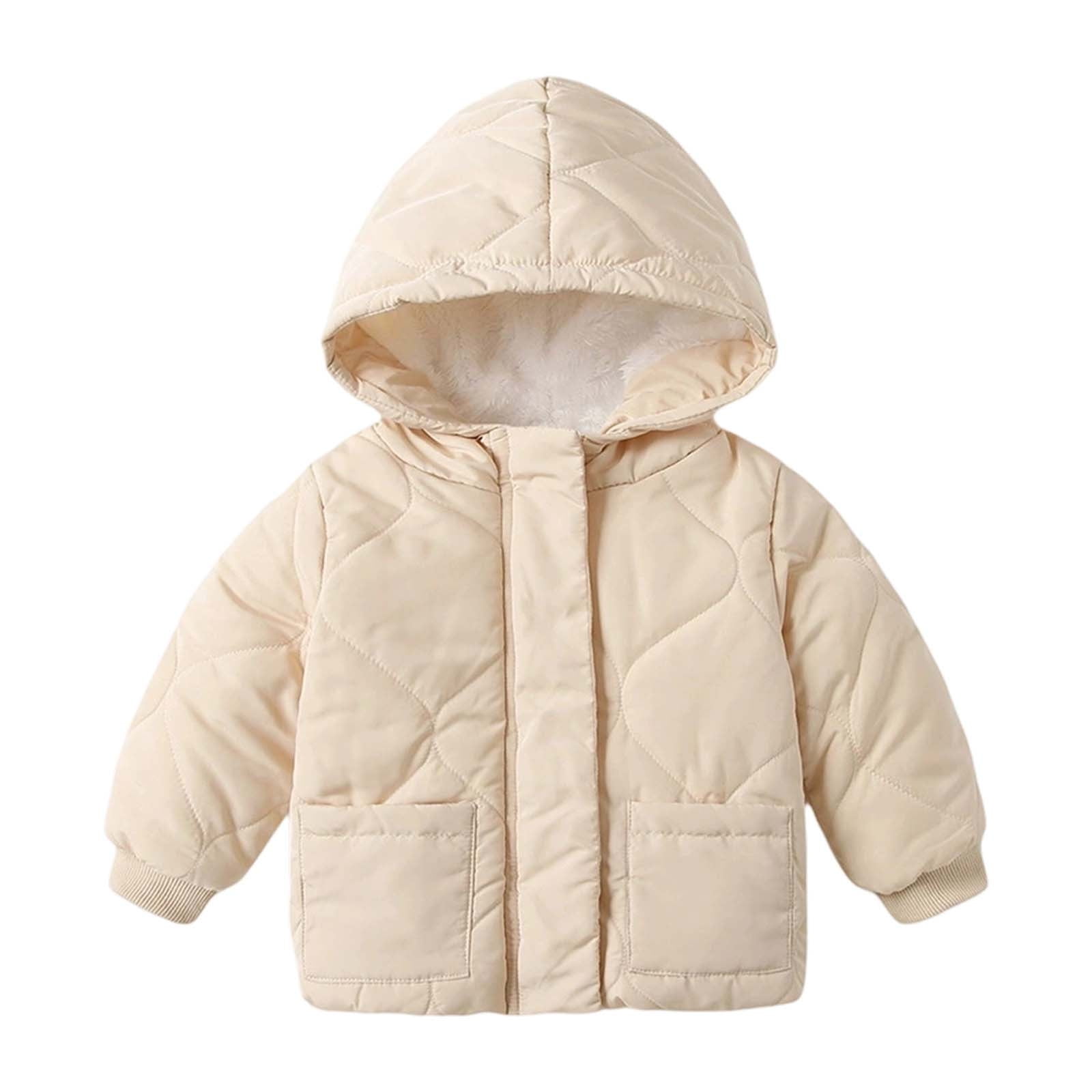 Baby Boys Girls Winter Coat Hooded Jacket Windproof Puffer Padded Coat ...