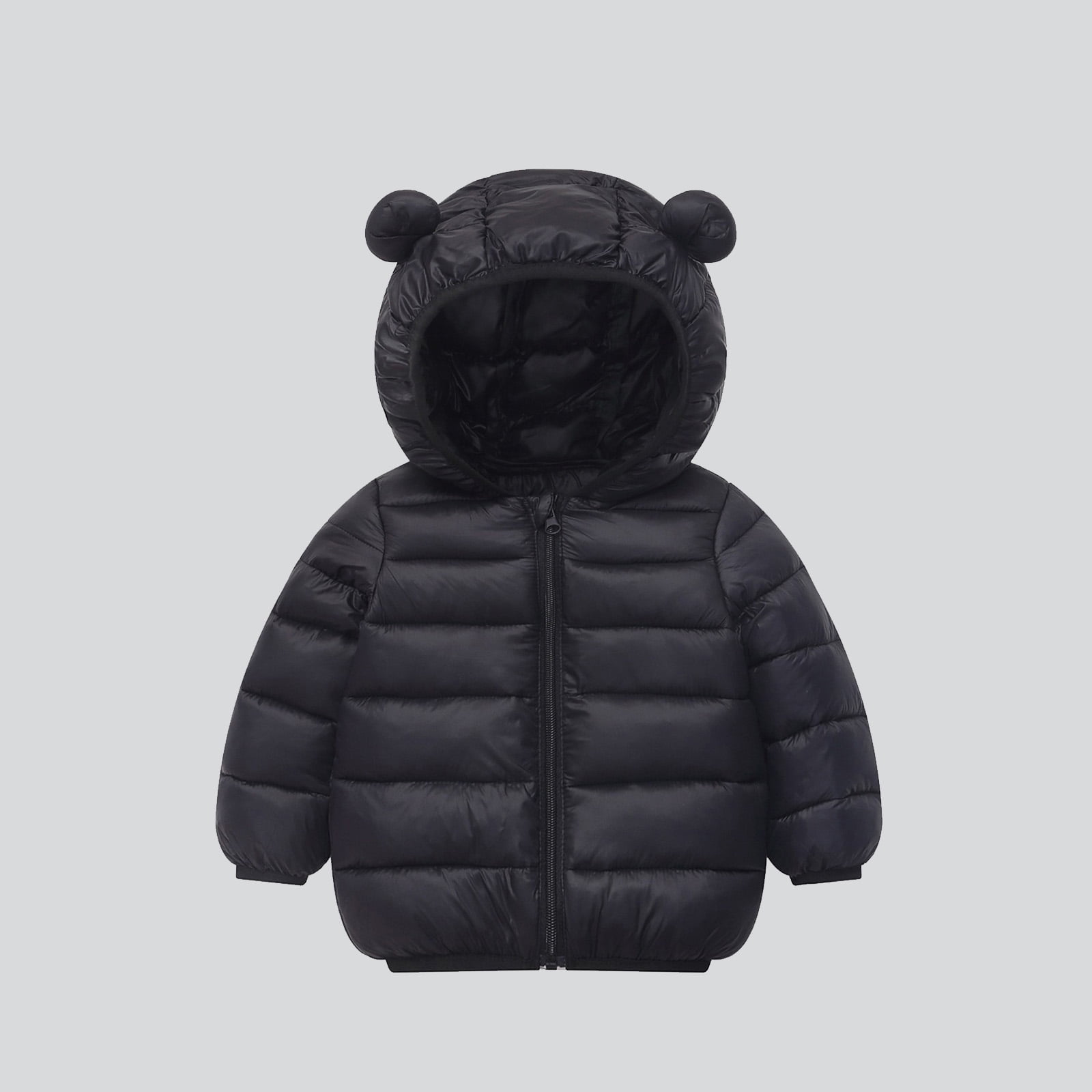 Baby Winter Coat,Little Boys Girls Puffer Coat Cute Bear Ear with Hoods Lightweight Puffer ...