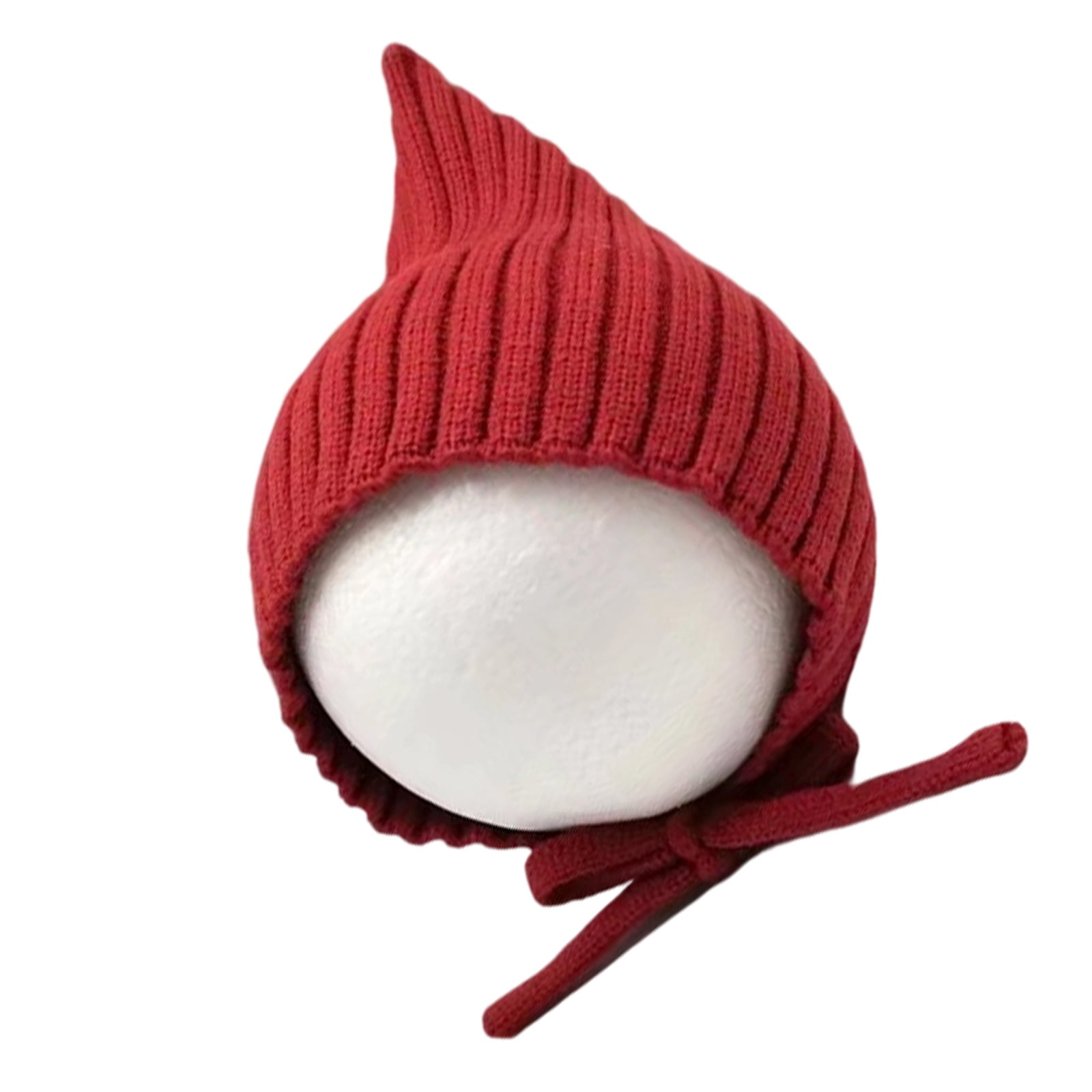 Baby Winter Hat Soft Warm Yarn Pointed Top Earmuff Elves Costume Hat ...