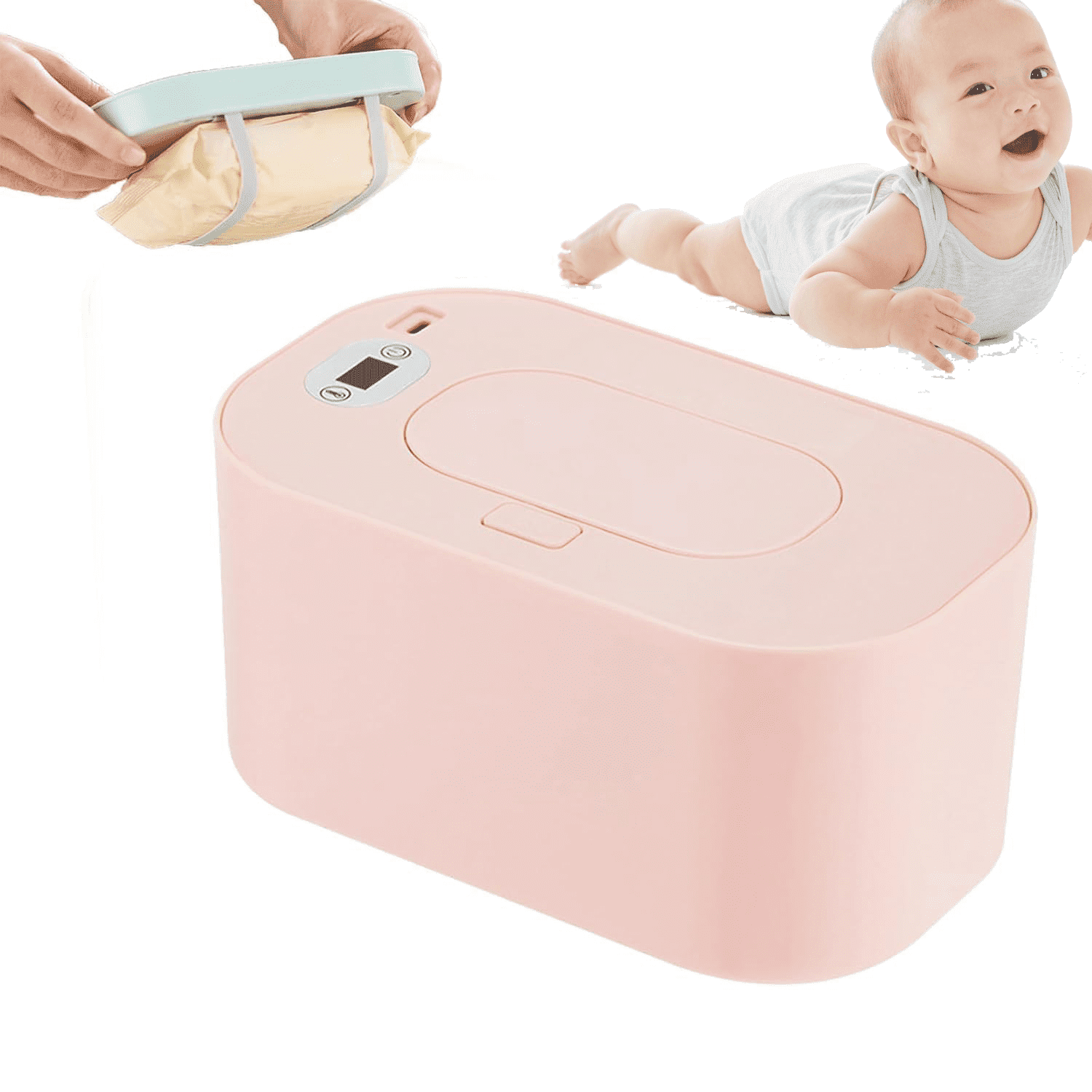 Baby Wipe Warmer,Portable Large Capacity Wipes Warmer Dispenser with ...