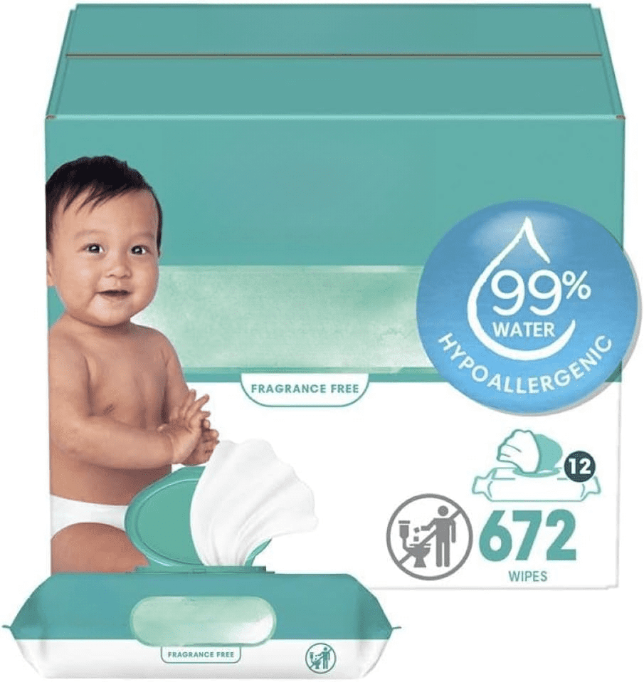 Baby Wipes Aqua Pure, 99% water-based wipes, Hypoallergenic and ...