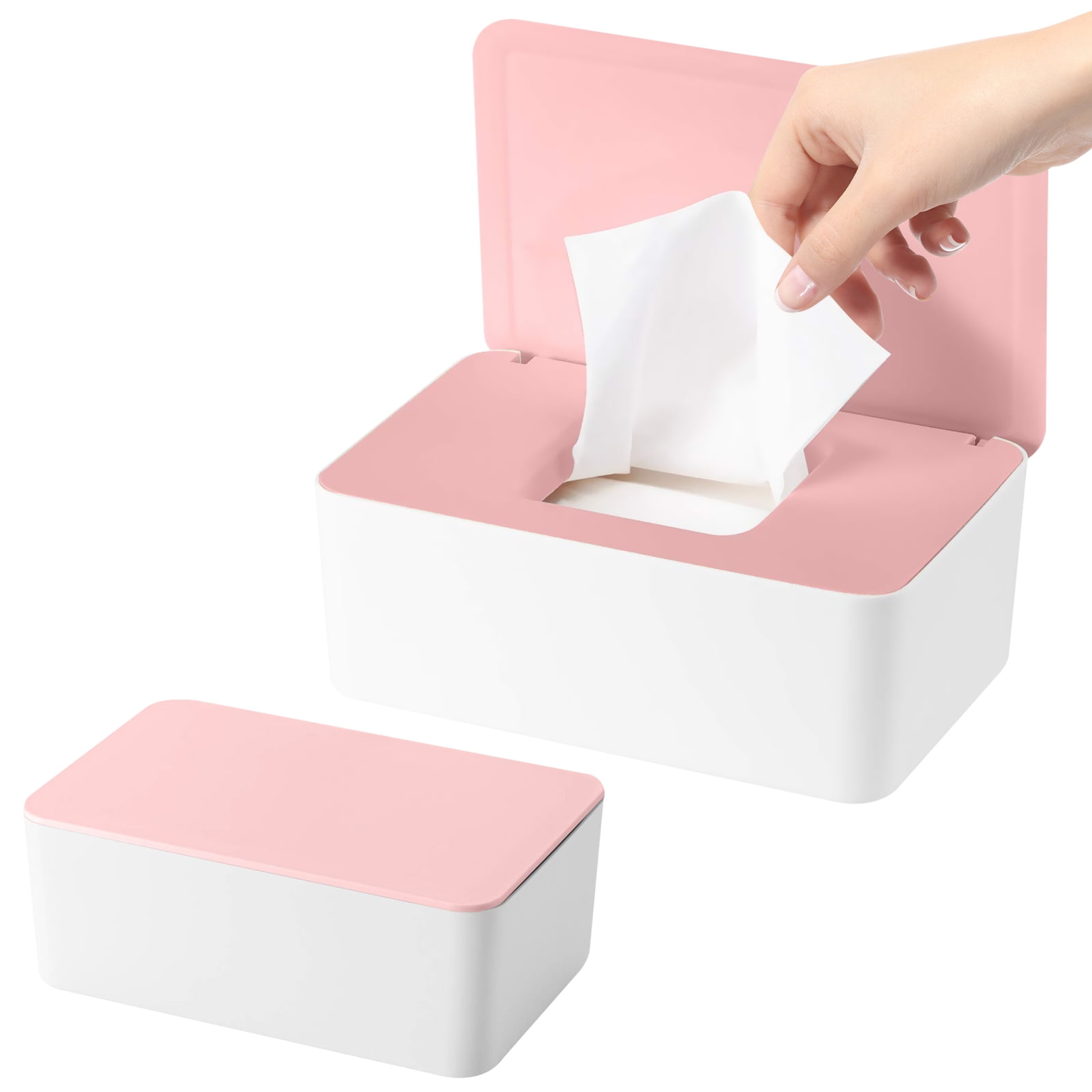 Baby Wipes Case with Lid, Baby Wipes Dispenser Keeps Wipes Fresh, Wipe ...