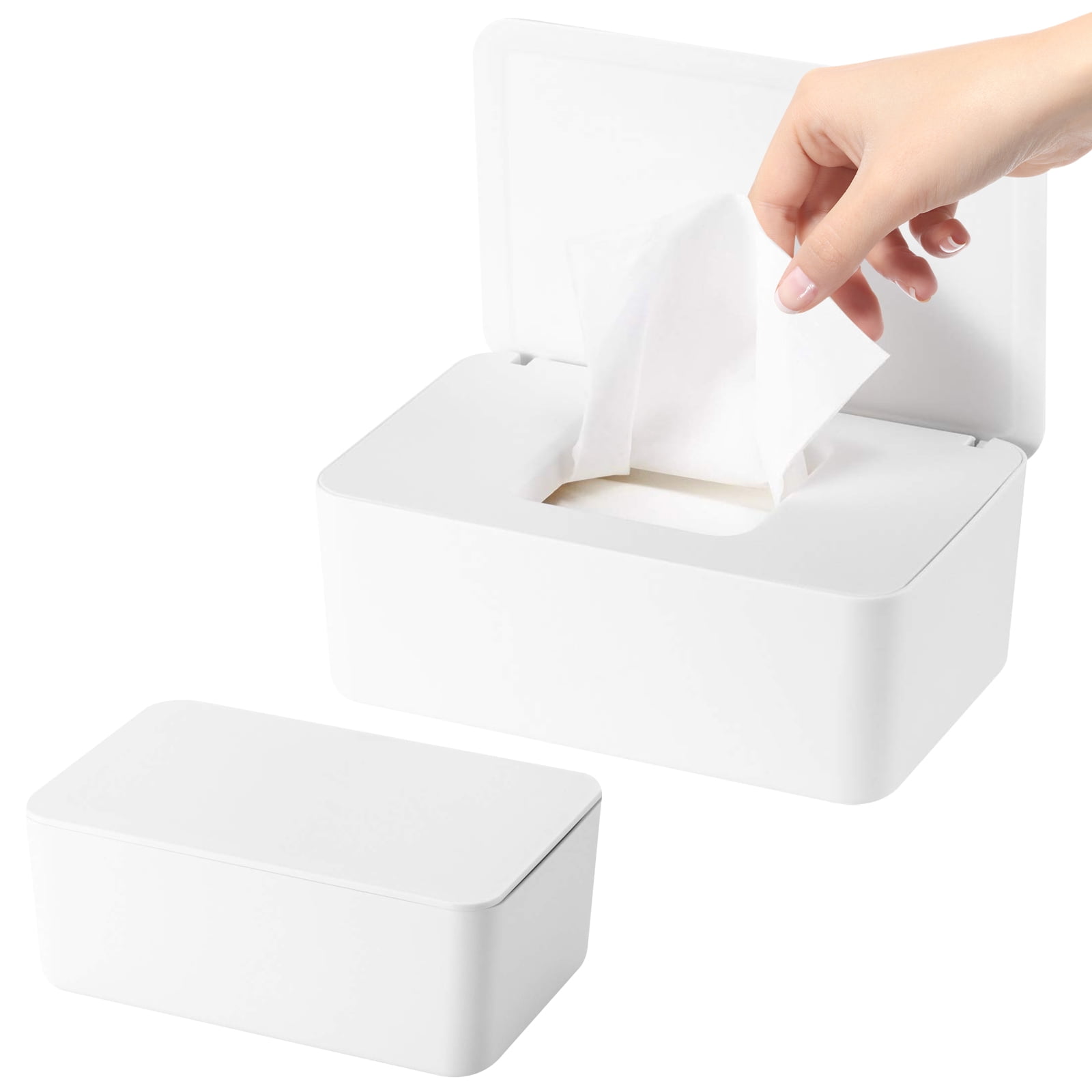 Baby Wipes Case with Lid, Baby Wipes Dispenser Keeps Wipes Fresh, Wipe ...