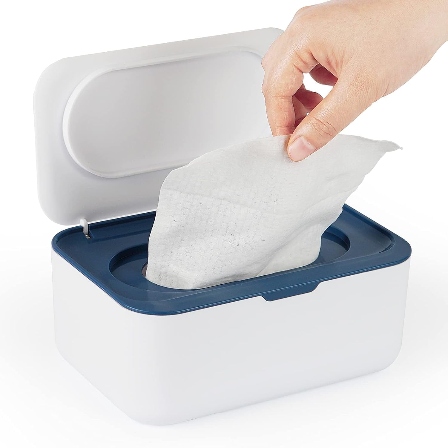 "QQYIDA Baby Wipes Dispenser Case, Wet Wipe Holder with Lid, 7.6""x3 ...