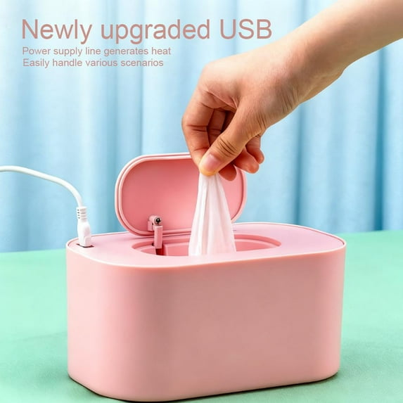 Baby Wipes Warmer,USB Heated Wipe Dispenser with Constant Temp Sensor ...