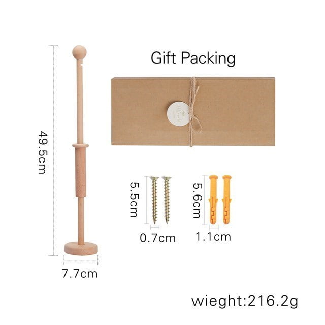 Baby Wooden Bed Bell Bracket Mobile Hanging Rattles Bracket Toys Hanger ...