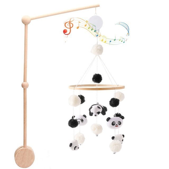Baby Wooden Bed Bell Bracket Mobile Hanging Rattles Bracket Toys Hanger ...