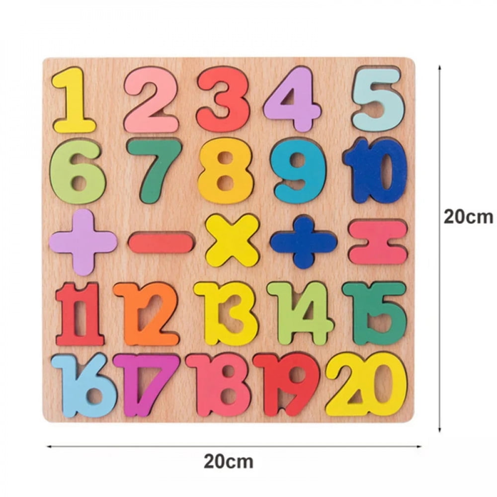 Baby Wooden Montessori Puzzle Child Game Wooden Puzzle 3D Cartoon ...