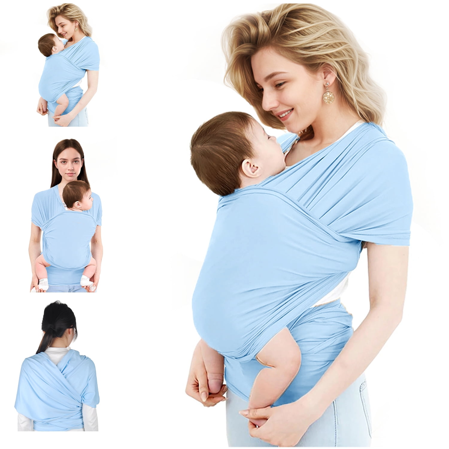 Baby Wrap Carrier,Original Breathable Baby Carrier Wrap Sling ...