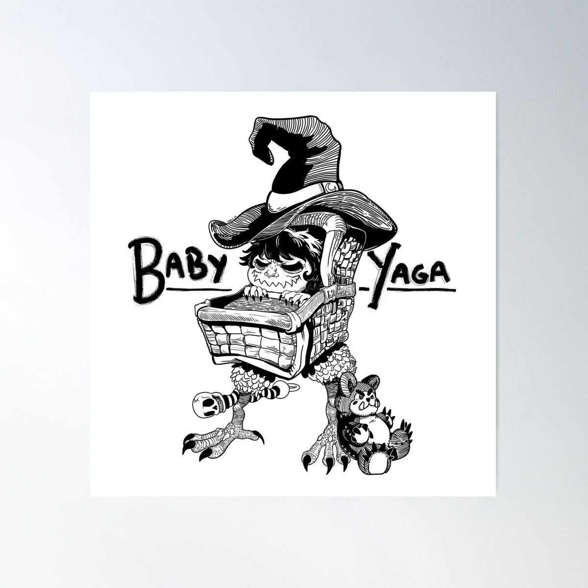 Baby Yaga Poster Wall Art, Modern Wall Decor For Living Room Bedroom ...