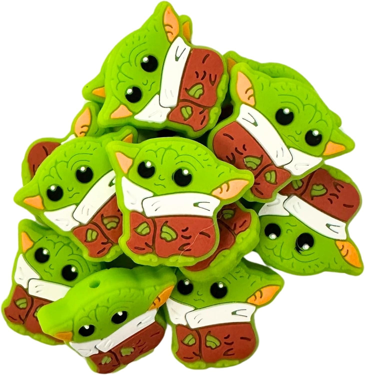 Baby Yo Da Silicone Focal Bead Star 12 pk Freshie Hangers for Pens ...