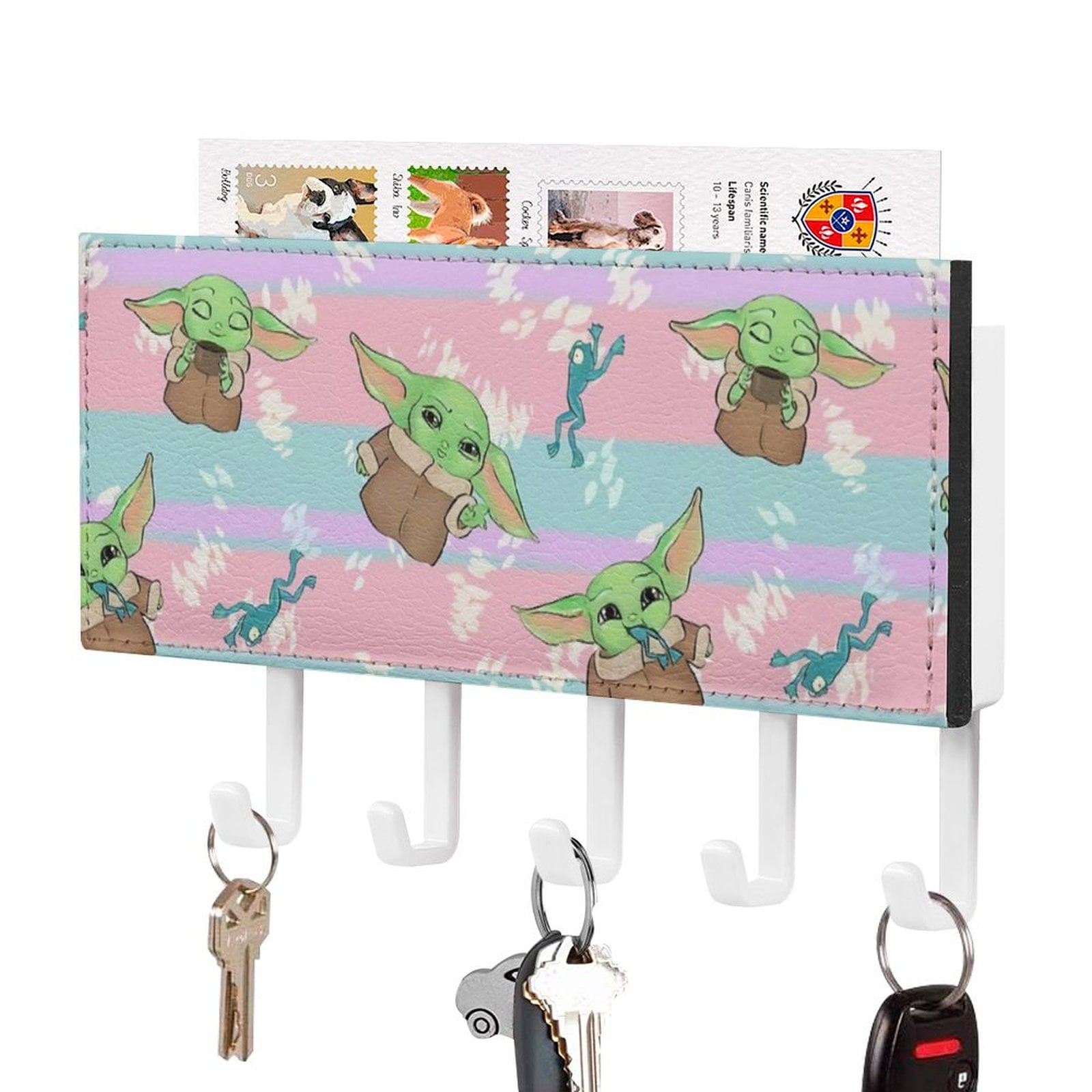 Baby Yo-da Key Holder for Wall: Easy Installation Mail Organizer Wall ...