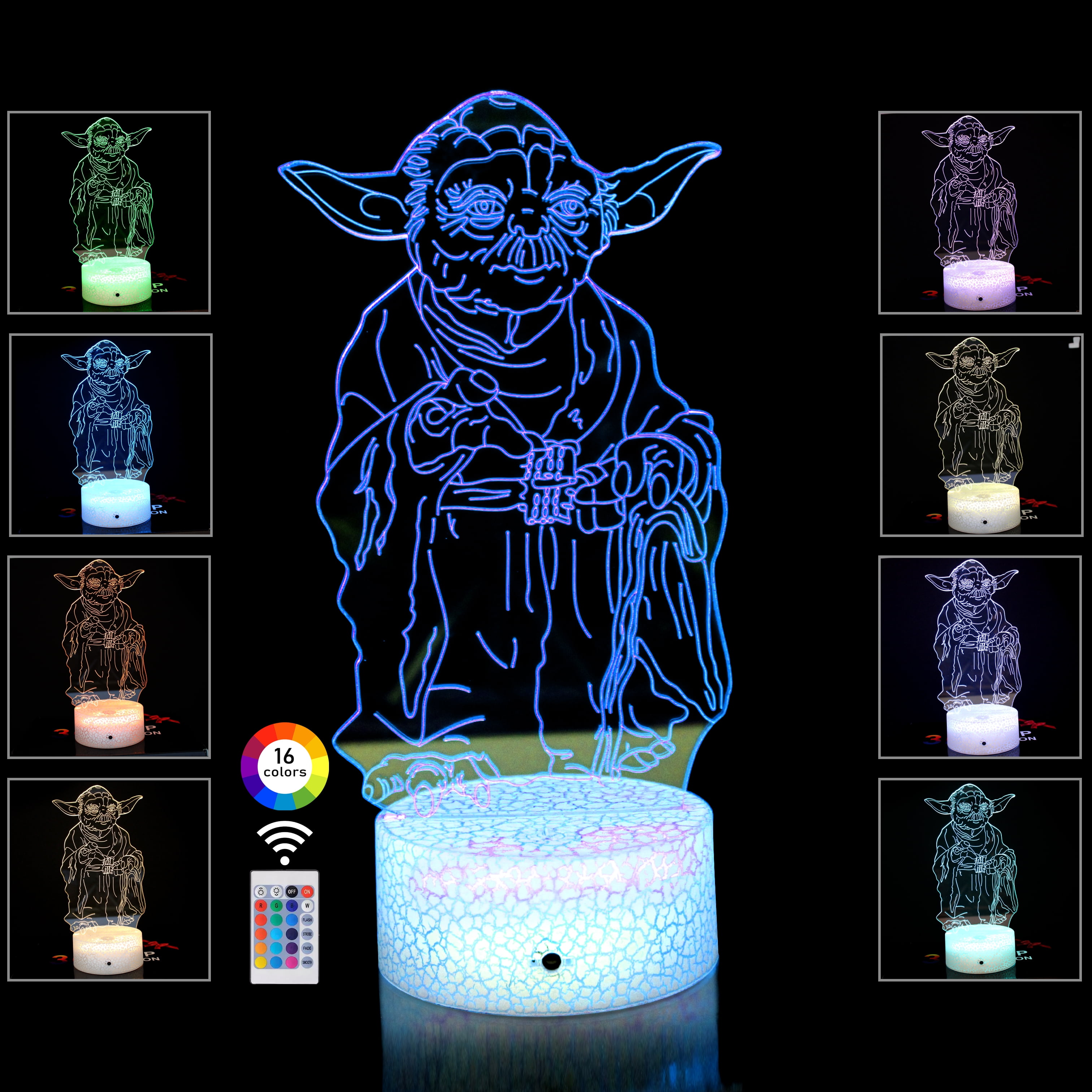 Baby Yoda 3D Night Light Illusion Light Best Gift Idea for Friends ...