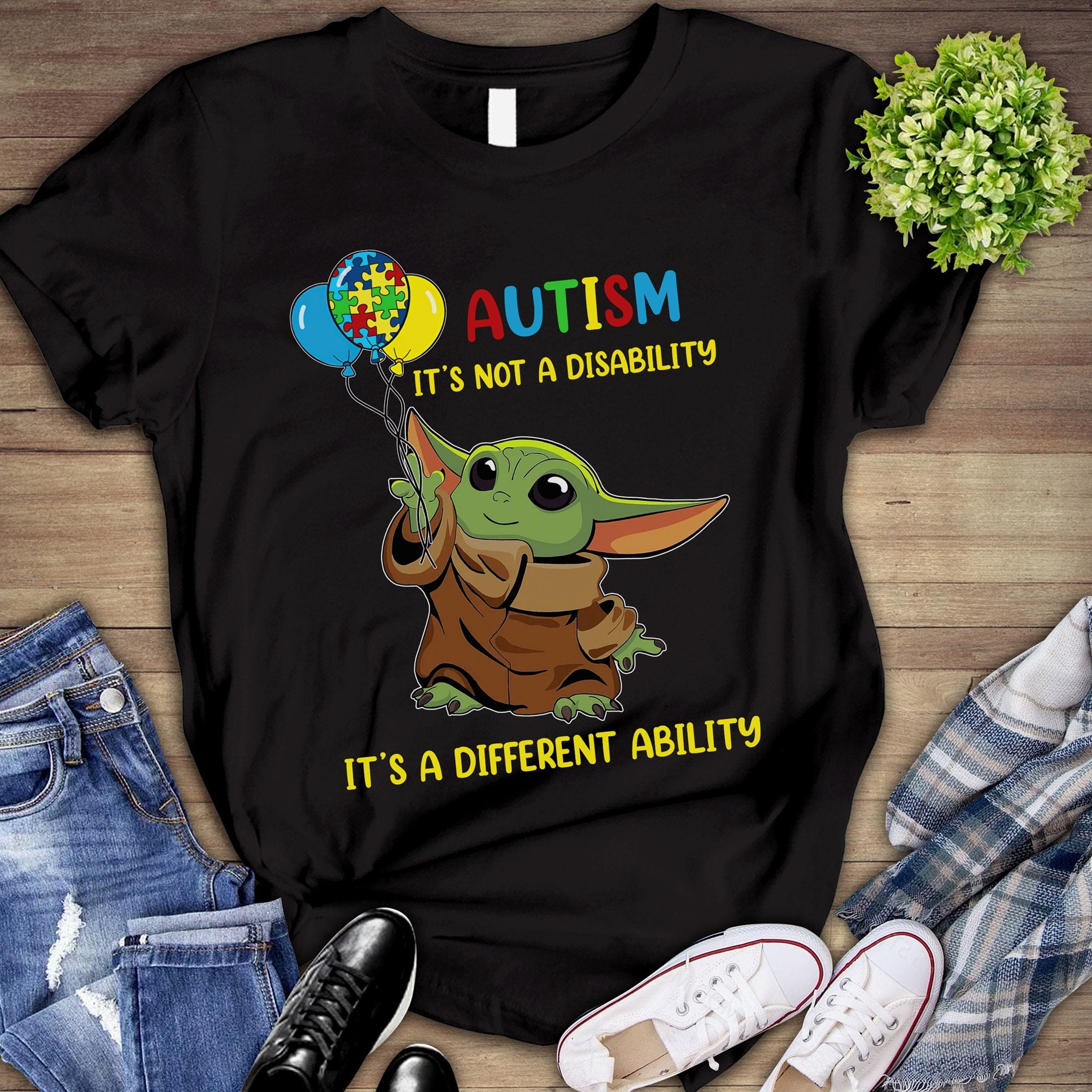 Baby Yoda Autism It's Not A Disability It's Different Ability Shirt ...