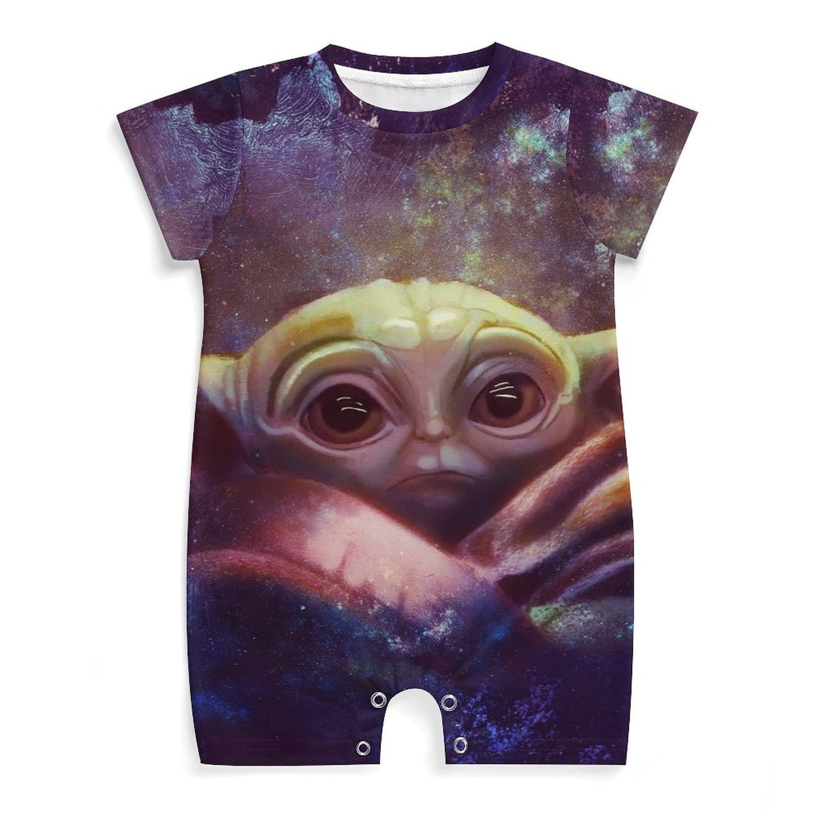 Baby Yoda Baby Boy Girl Short Sleeve Romper Clothing Set Print Cartoon ...