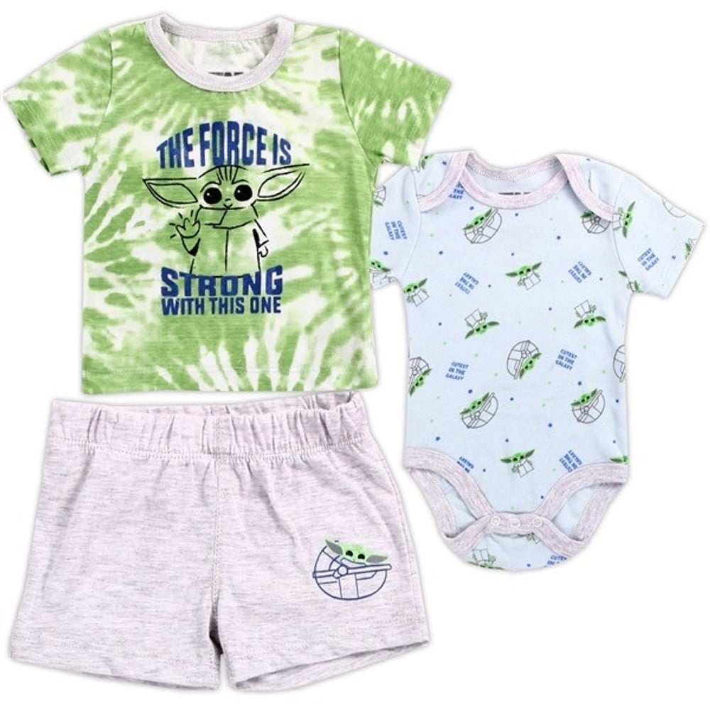 Baby Yoda Boys Infant 3-Piece Short Set, Size 0-9 Months - Walmart.com