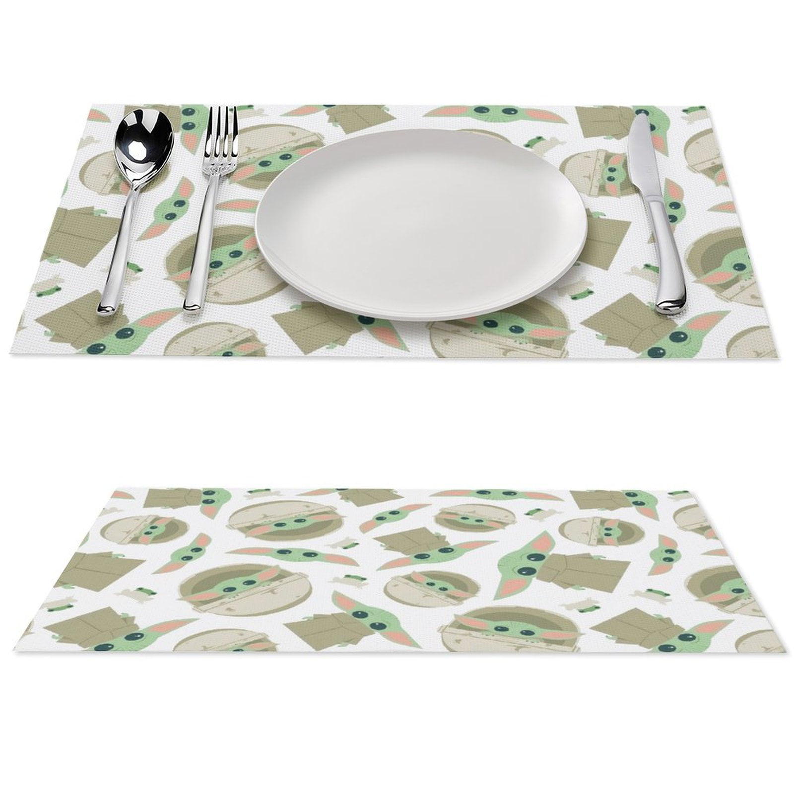 Baby Yoda Cartoon placemats are suitable for indoor dining table mats 4 ...