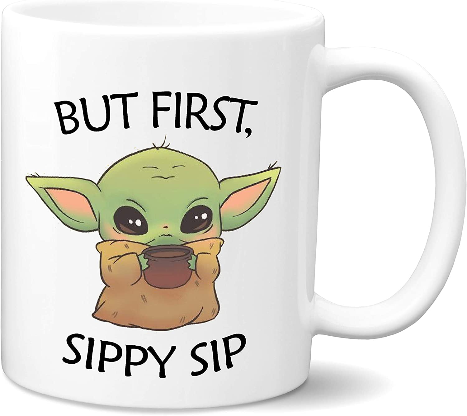 Baby Yoda Coffee Mug - Mando TV Series Movie Coffee Mug | 11 oz White ...