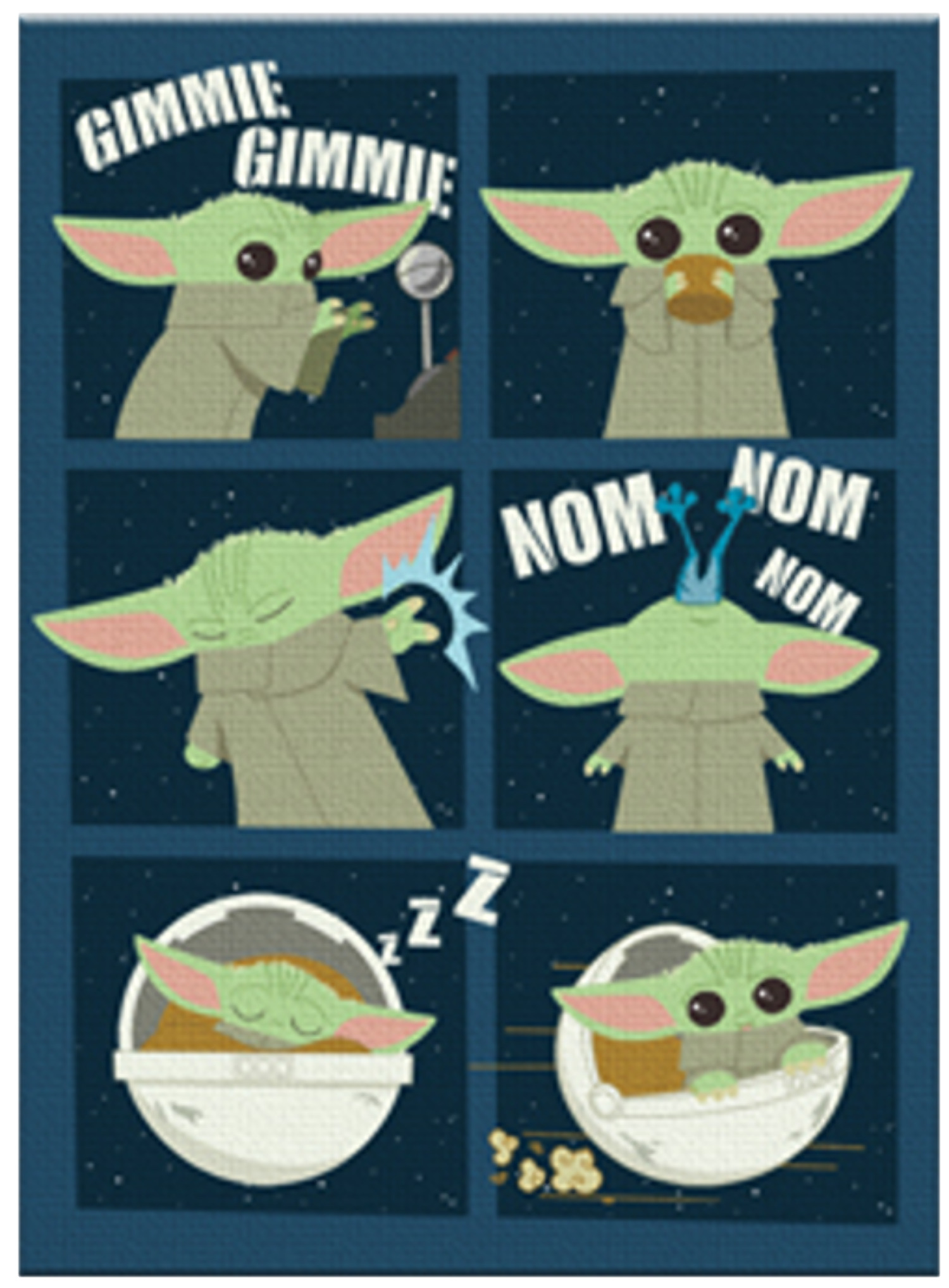 Baby Yoda Grid Canvas Wall Art 13in x 19in x 1.25in - Walmart.com