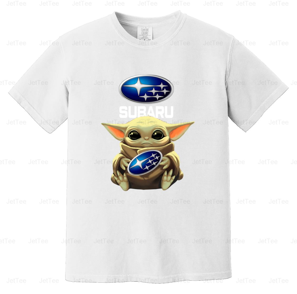Baby Yoda Hug Subaru Funny Sci-Fi Car Grogu Mandalorian Comfort Color T ...
