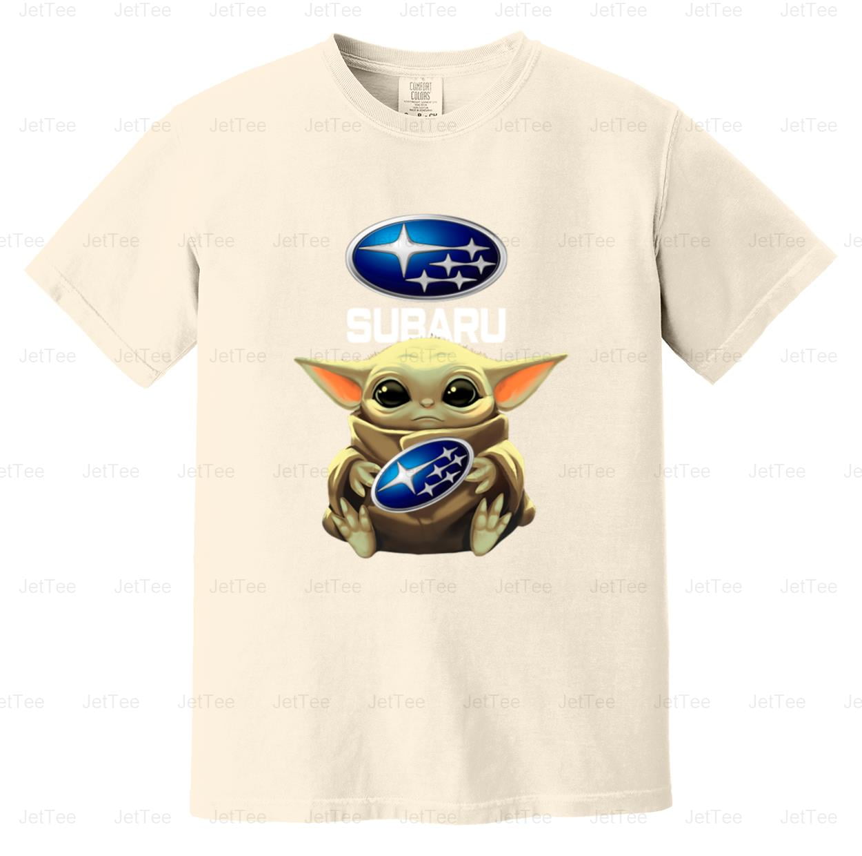 Baby Yoda Hug Subaru Funny Sci-Fi Car Grogu Mandalorian Comfort Color T ...
