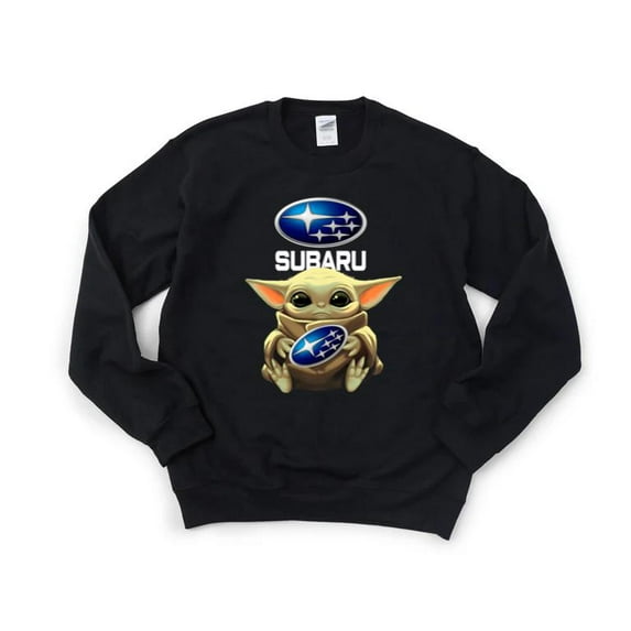 Baby Yoda Hug Subaru Funny Sci-Fi Car Grogu Mandalorian Fan Art Graphic ...