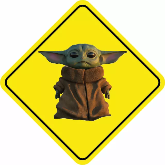 Baby Yoda On Board Star Wars Mandalorian Sticker Car Truck Window Vinyl ...