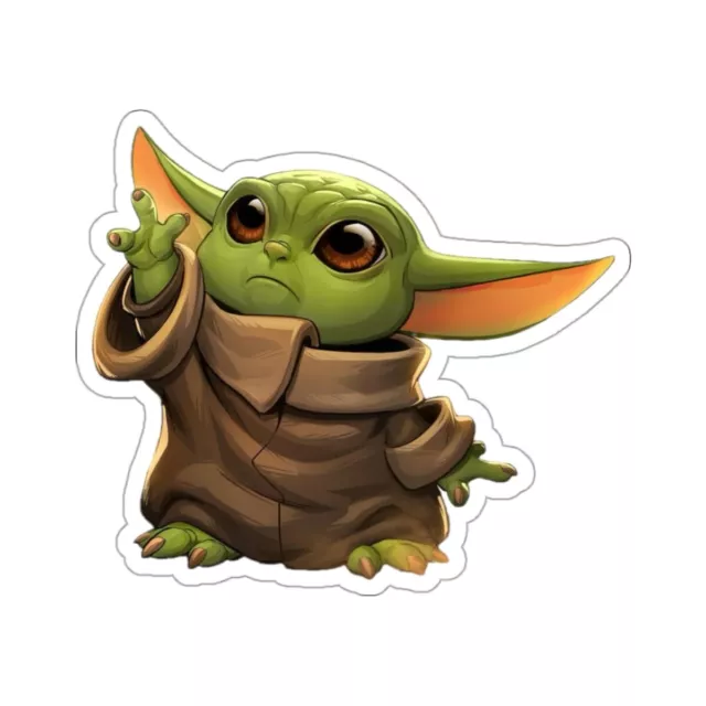 Baby Yoda Star Wars Illustration Artwork Fan Art Sticker Vinyl Decal ...