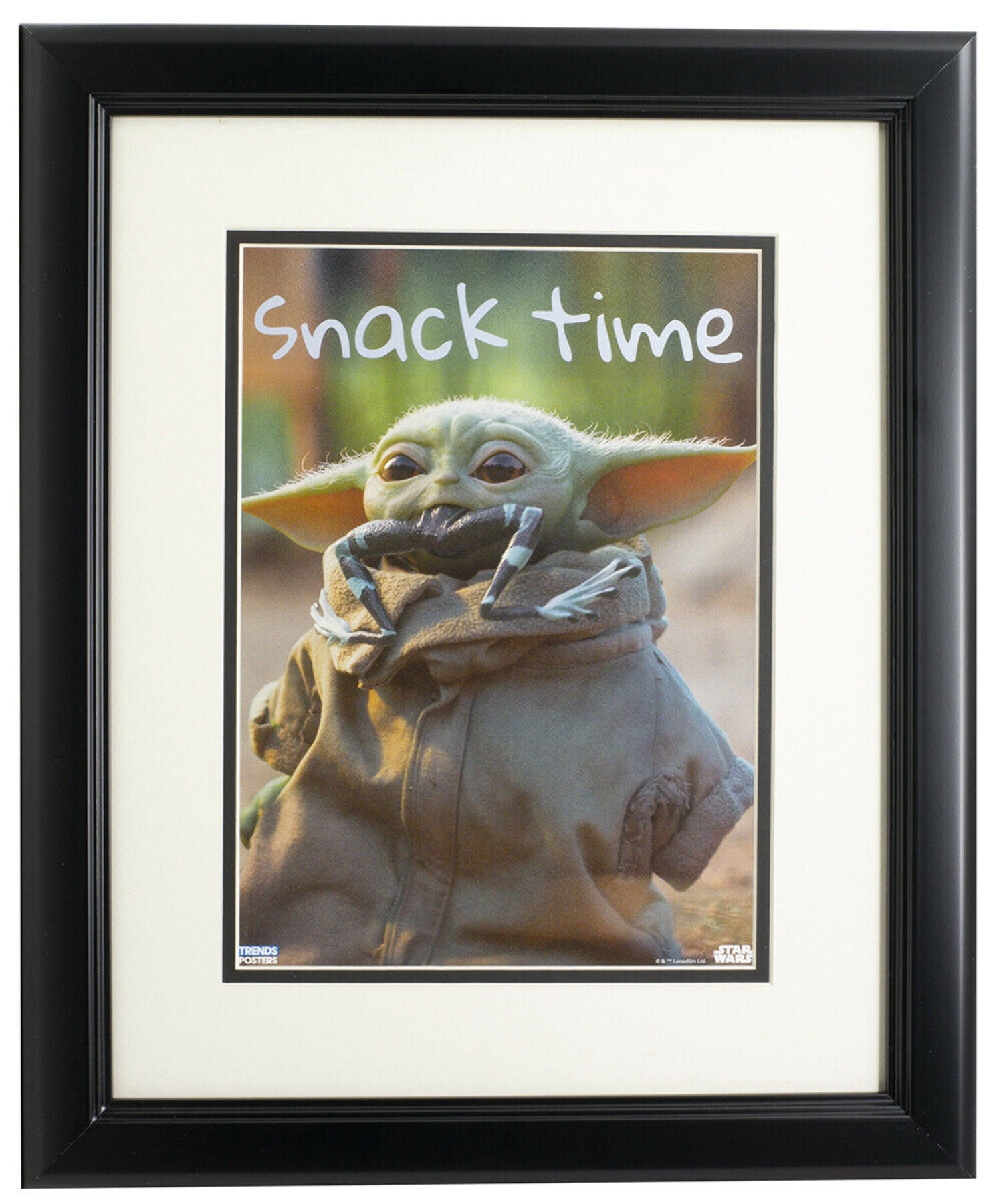Baby Yoda The Mandalorian Framed 8x10 Snack Time Photo - Walmart.com