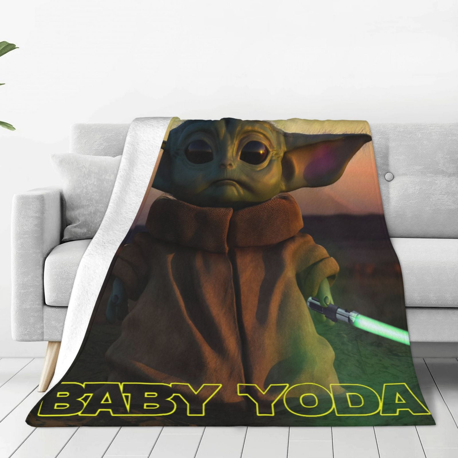 Baby-Yoda Throw Blanket Flannel Microfiber Bedspread Home Decor All ...
