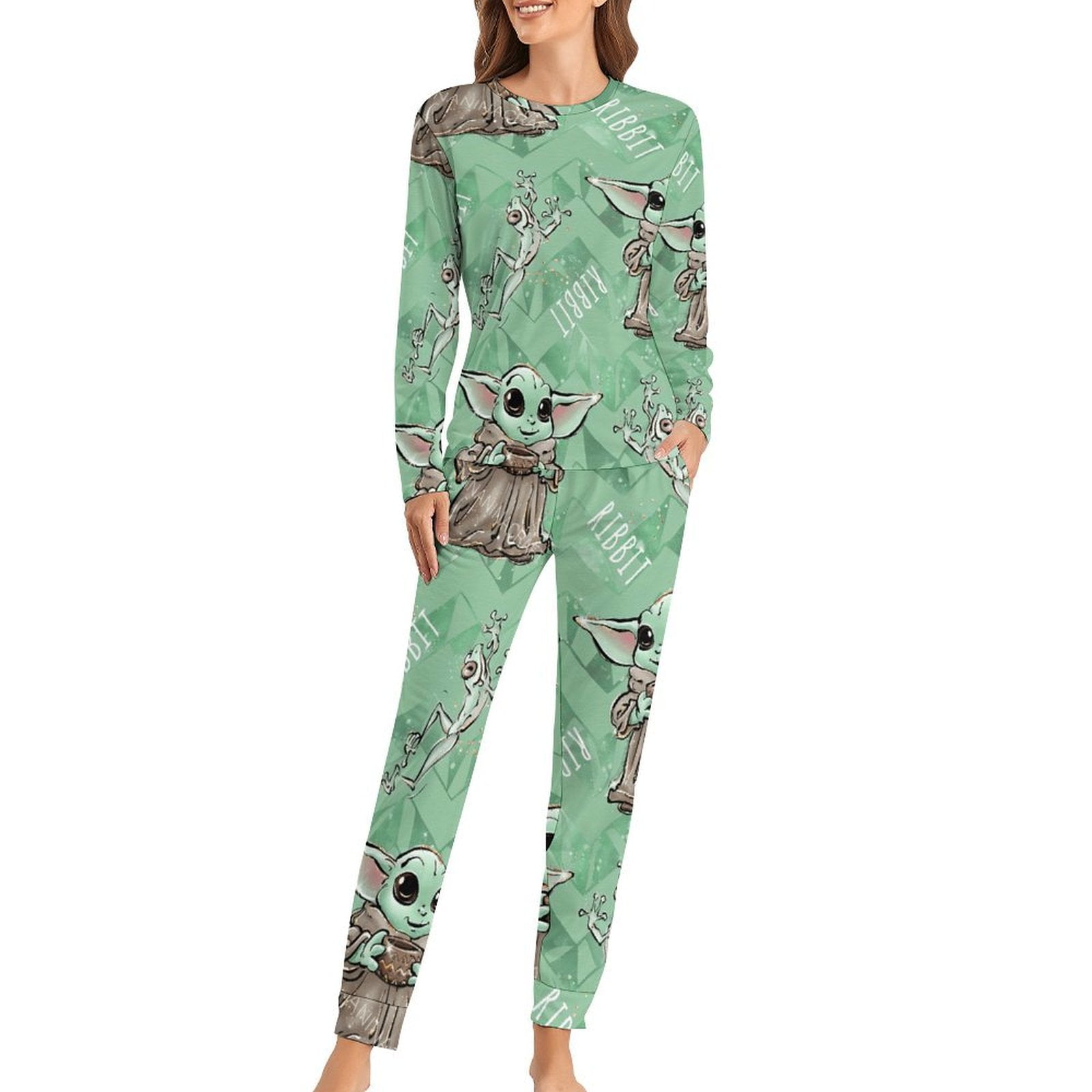 Baby Yoda Women's Pajamas and Home Clothes Set S - Walmart.com
