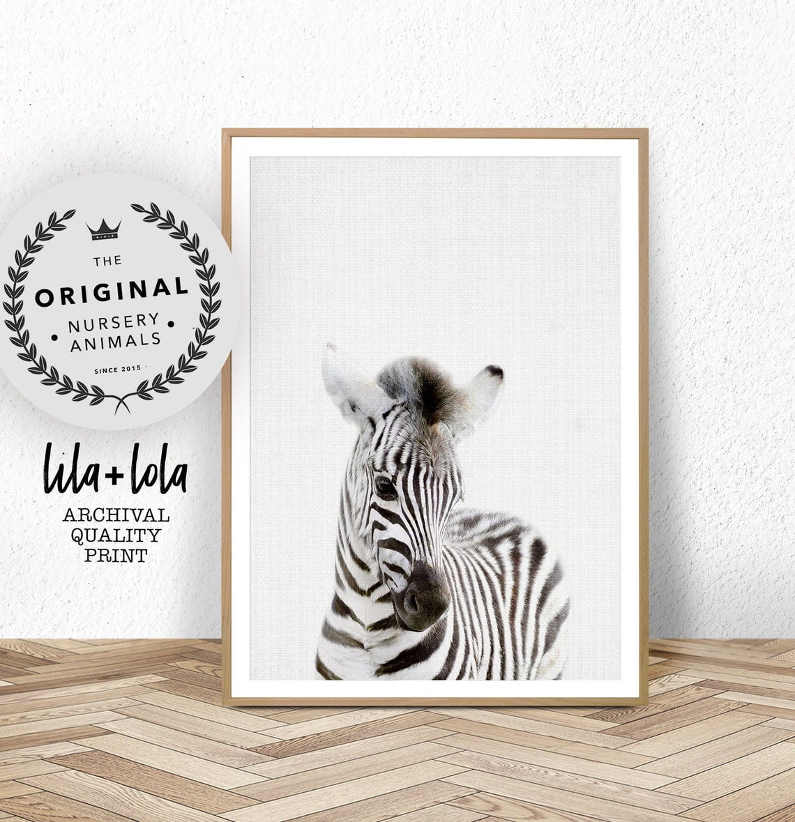 Baby Zebra Print, Safari Nursery Wall Art, Unframed Paper Poster ...