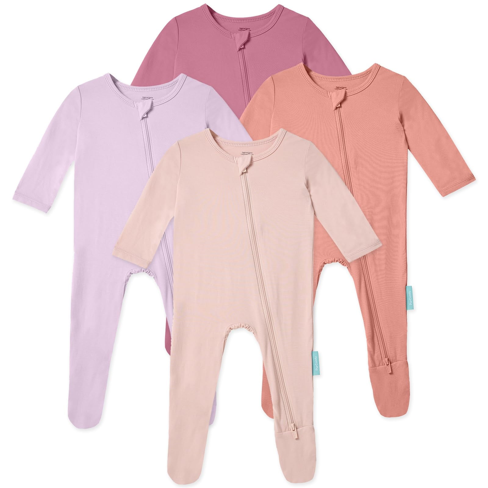 Baby Zipper Footie Pajamas, Supersoft Bamboo Rayon Baby Footed Pjs Boy ...