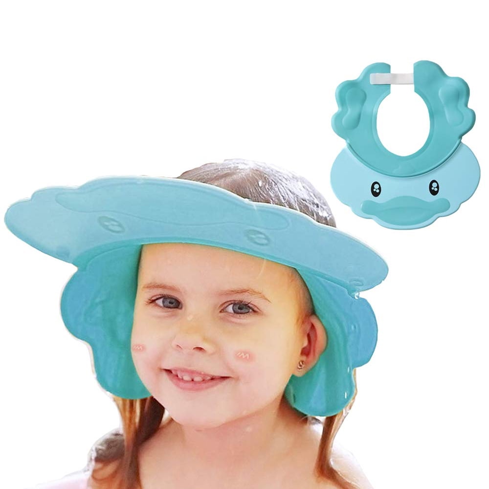 Baby adjustable duckling bath cap Sun visor for eye and ear protection ...