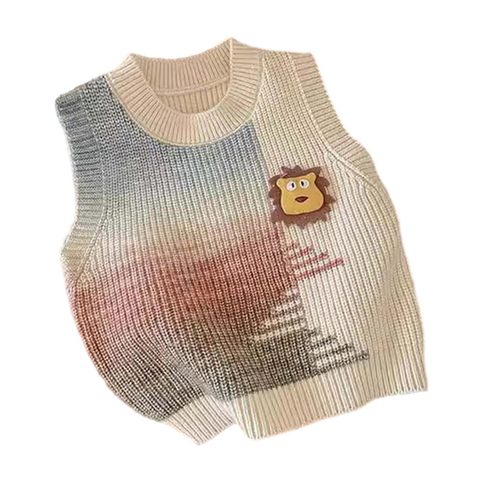 Baby and Toddler Boys Tops Round Neck Sleeveless Knit Cardigan Soft ...