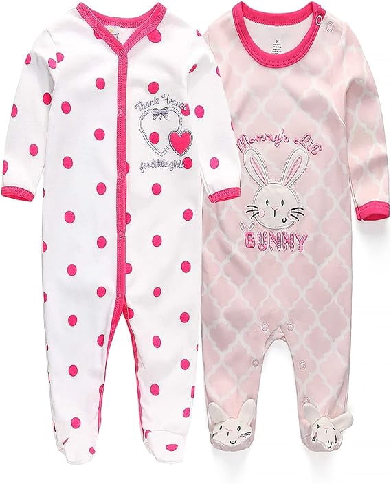 Baby and Toddler Footed One-Piece Romper Jumpsuit Cotton Baby Clothes ...